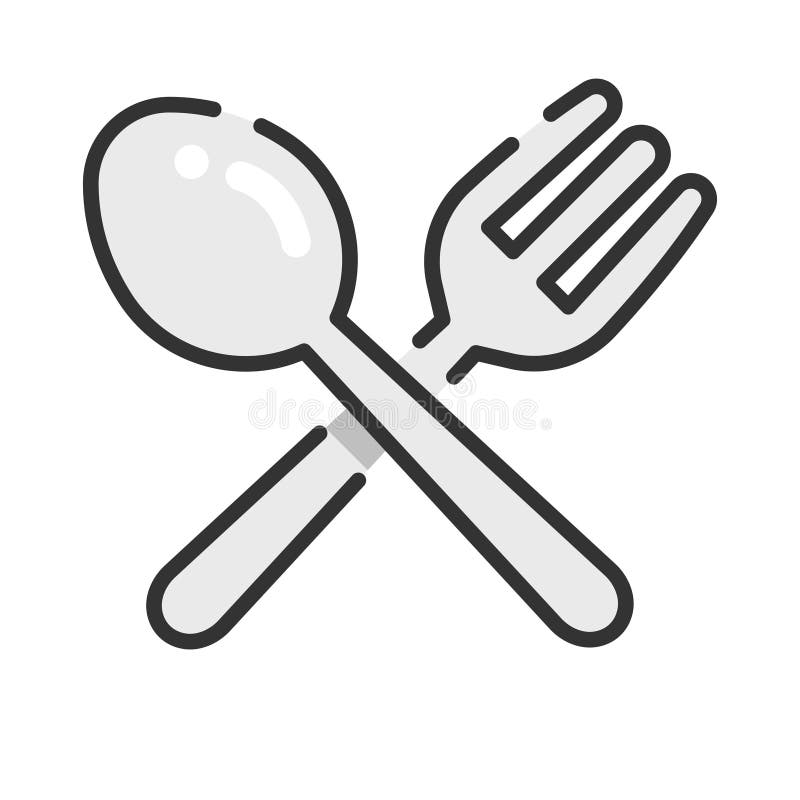Fork Cross stock illustration. Illustration of cutlery - 93687883