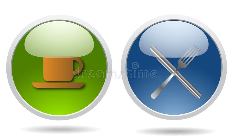 Restaurant Glossy Icons Picture. Image: 19526771