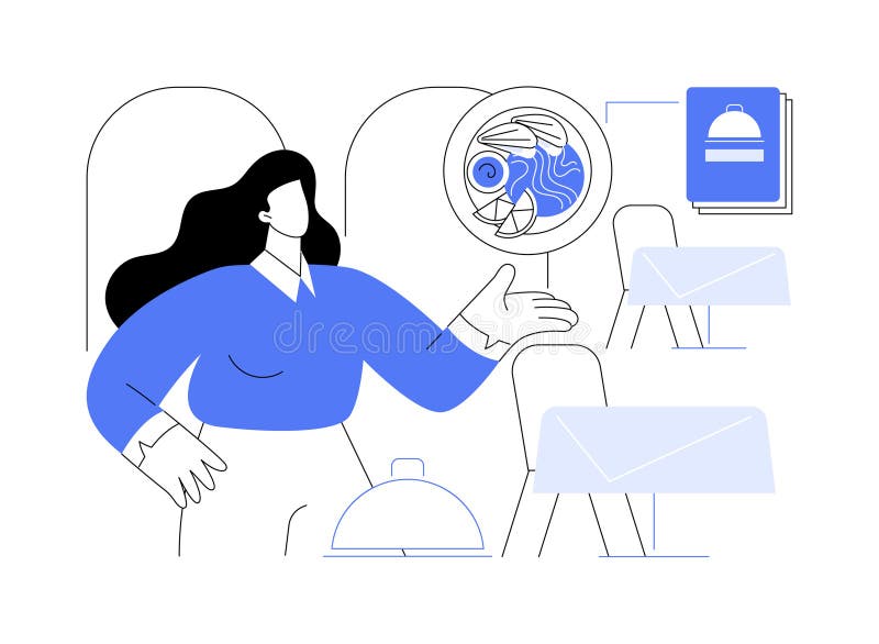 Restaurant Hostess Isolated Cartoon Vector Illustrations. Stock Vector ...