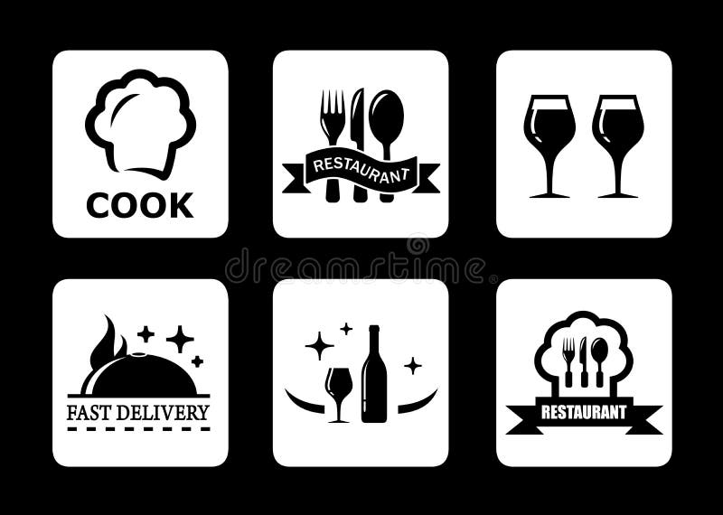 Restaurant icon for menu stock vector. Illustration of commercial ...