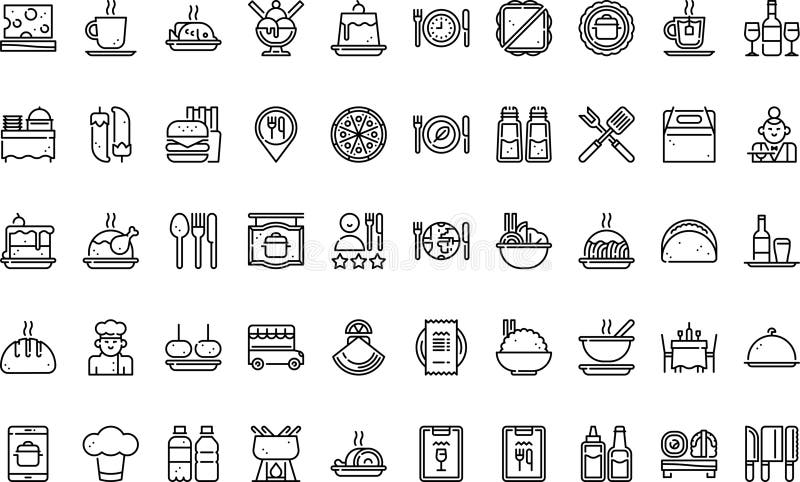 Restaurant Icon Pack High-Quality Vector Icons Collection with Editable ...
