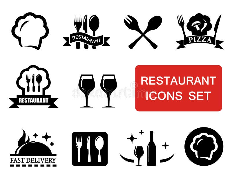 Restaurant Icon Red Signboard Stock Illustrations – 1,071 Restaurant ...