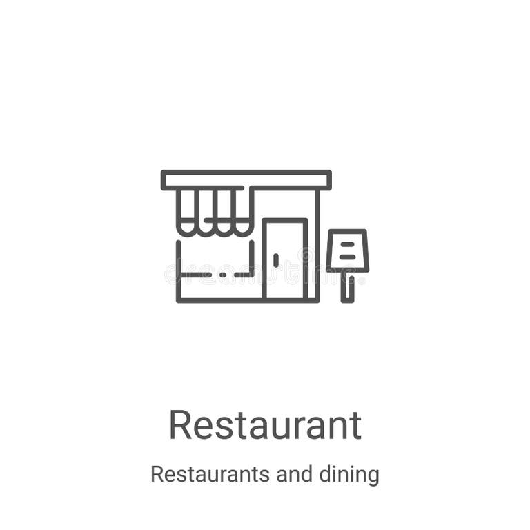 Restaurant Icon Vector from Restaurants and Dining Collection. Thin ...