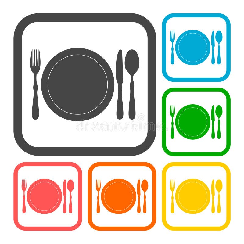 Restaurant icons set stock illustration. Illustration of saucepan ...