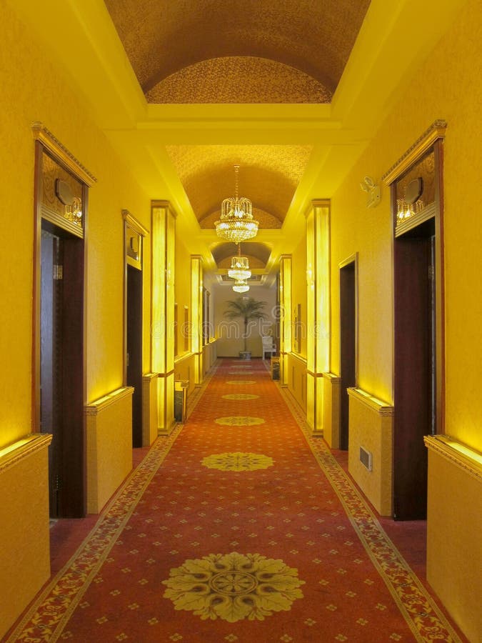 Restaurant Indoor Corridor or Hallway Stock Photo - Image of floor ...