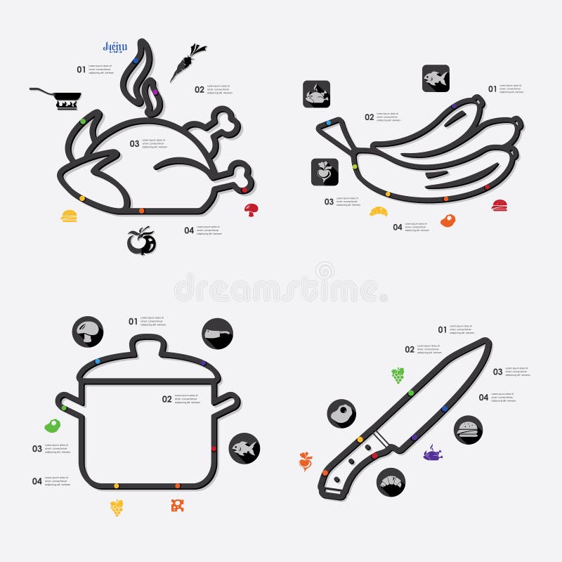 Restaurant infographic stock vector. Illustration of graphic - 57133713