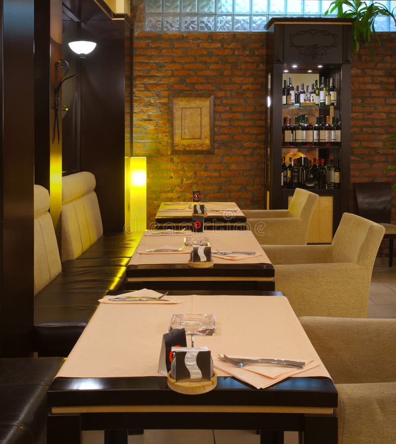 Restaurant Interior stock image. Image of indoor, dinner - 18528037