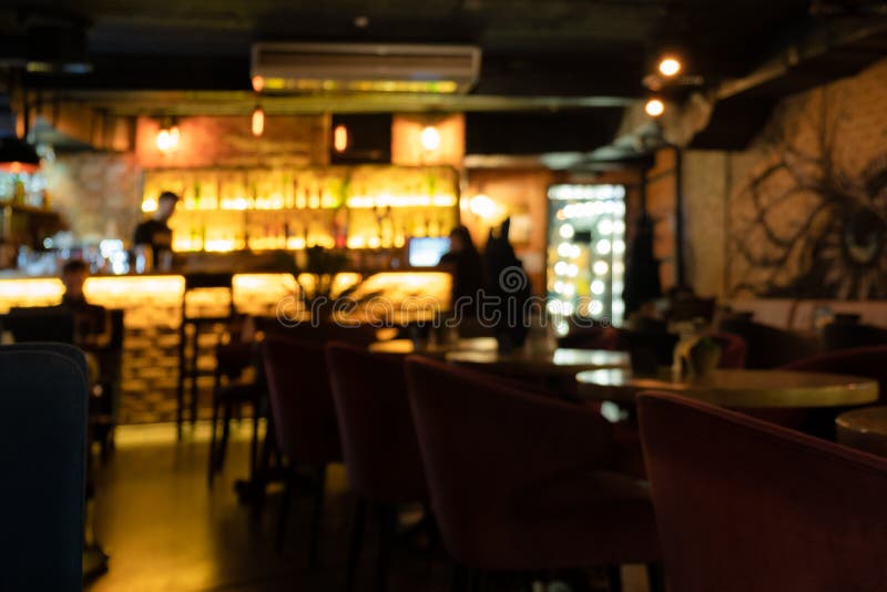 Restaurant Interior Abstract Defocused Background Stock Photo - Image ...