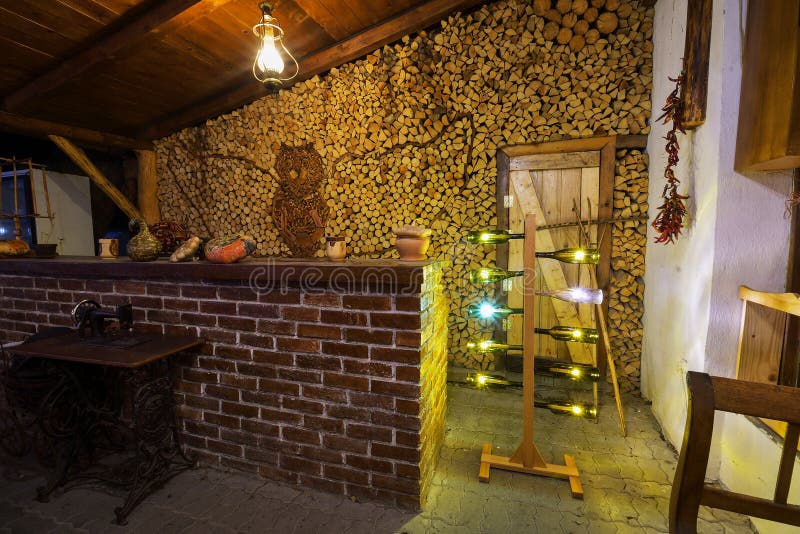 Restaurant Interior in Country Style Stock Photo - Image of kitchen ...