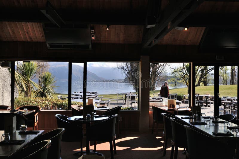 Restaurant interior design editorial stock image. Image of customer ...