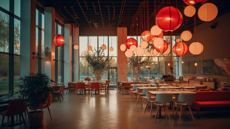 Restaurant Interior stock illustration. Illustration of interior ...