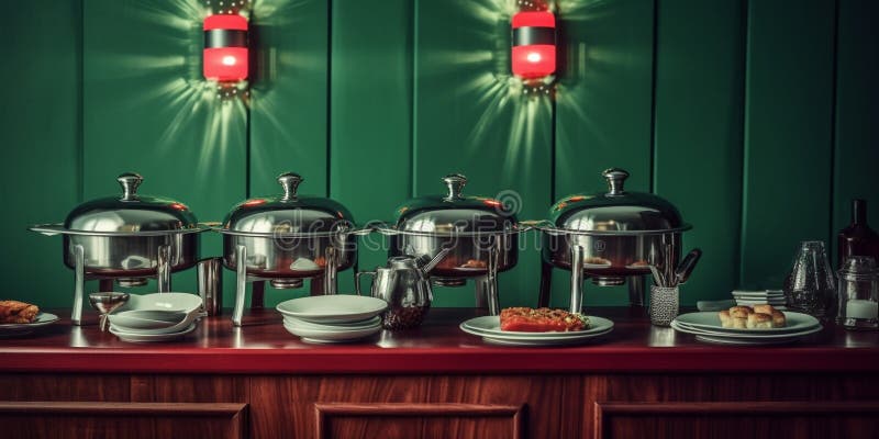 Restaurant_interior_with_food_buffet_table_1695522069932_2 Stock ...