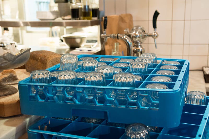 Restaurant Interior, Kitchen and Counter Stock Photo - Image of ...