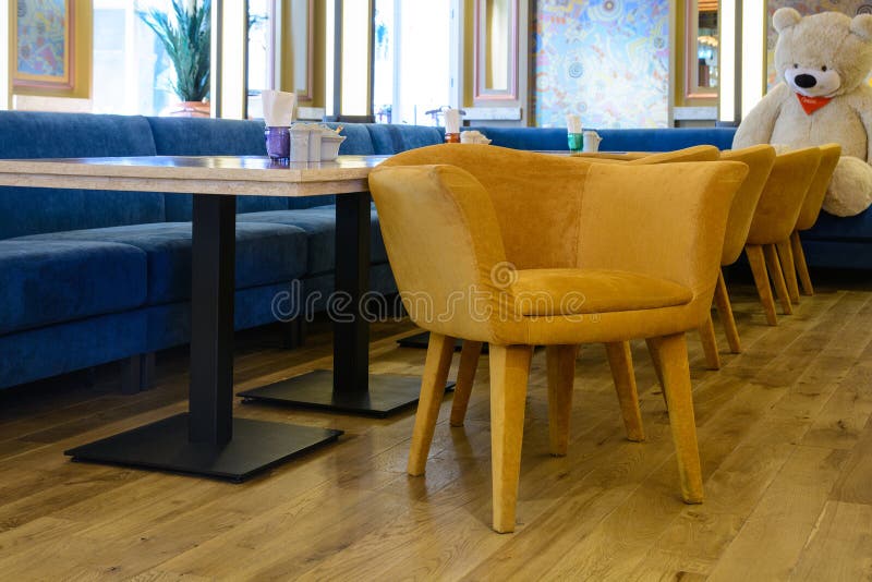 Restaurant interior stock image. Image of indoor, cafeteria - 207013399