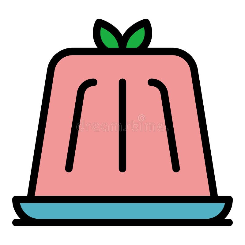 Restaurant Jelly Cake Icon Color Outline Vector Stock Vector ...