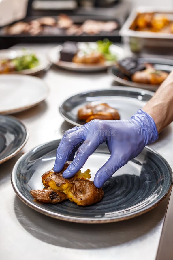 Restaurant Kitchen Life Concept Stock Image - Image of lunch, serving ...