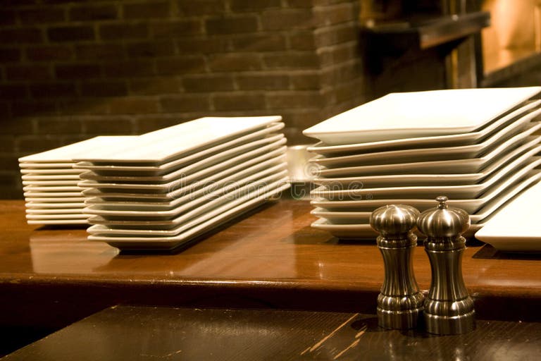 Restaurant kitchen stock photo. Image of plates, bricks - 31421764