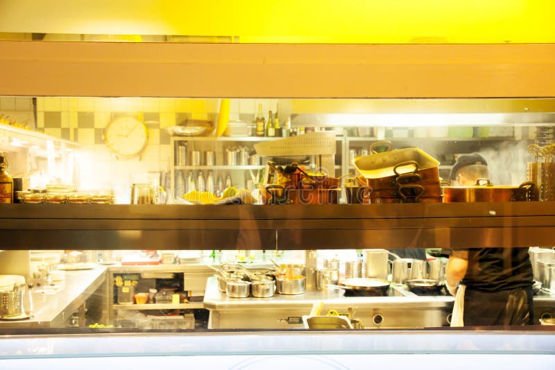 Restaurant kitchen stock photo. Image of catering, display - 32850944