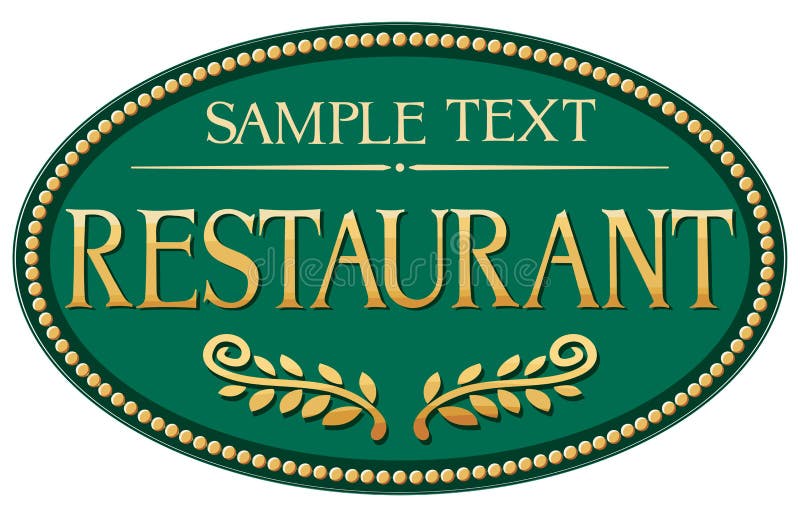 Restaurant label design stock vector. Illustration of formal - 24090046