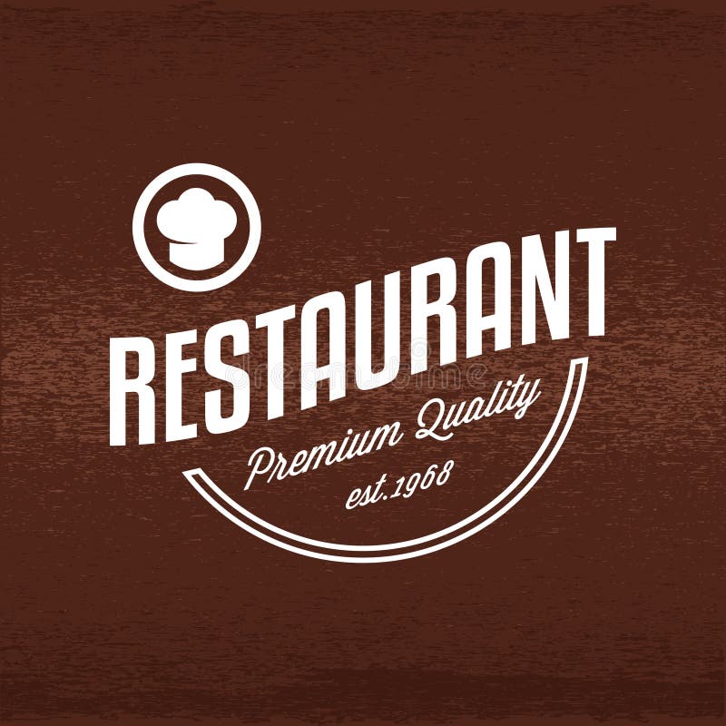 A Restaurant Label Illustration.. Vector Illustration Decorative ...