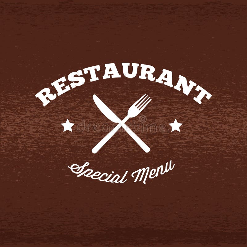 A Restaurant Label Illustration. Stock Illustration - Illustration of ...