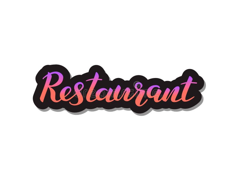 Restaurant Lettering. Vector Illustration Stock Vector - Illustration ...