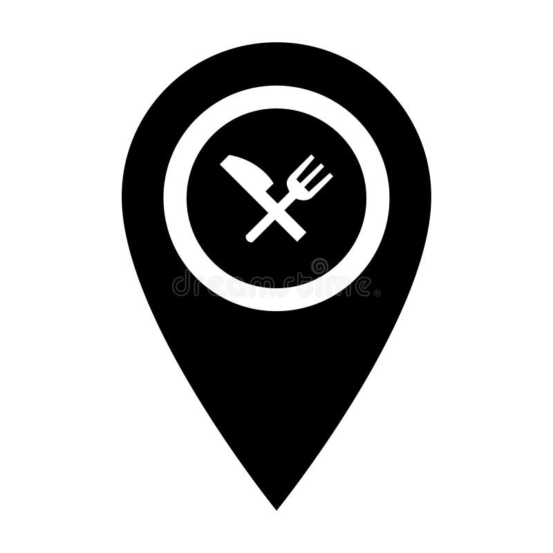 Restaurant Location Icon stock vector. Illustration of beautiful ...