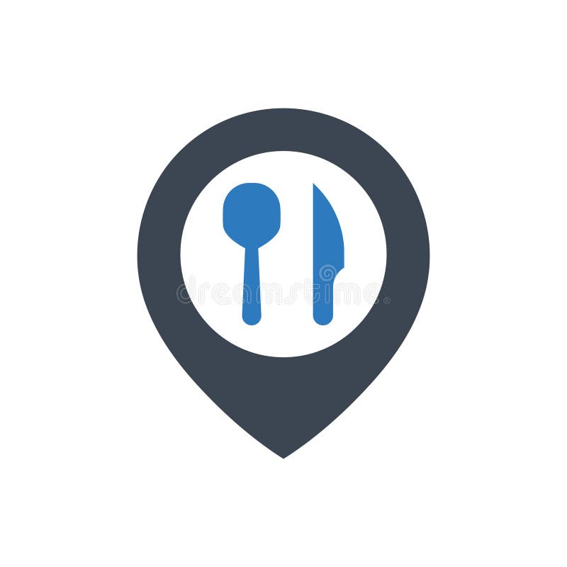 Restaurant Location Icon. Simple Vector Graphics Stock Vector ...