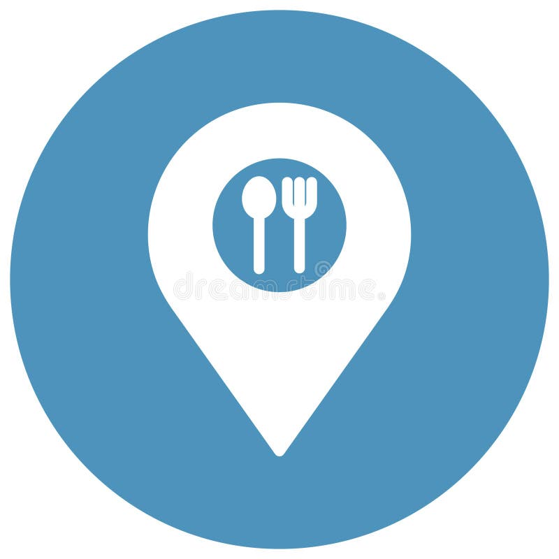 Restaurant Location Isolated Vector Icon Which Can Easily Modify or ...
