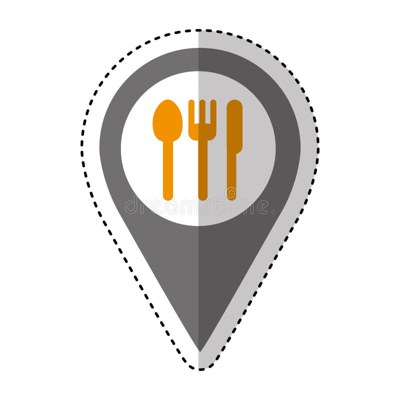 Restaurant Location Traffic Signal Information Icon Stock Illustration ...
