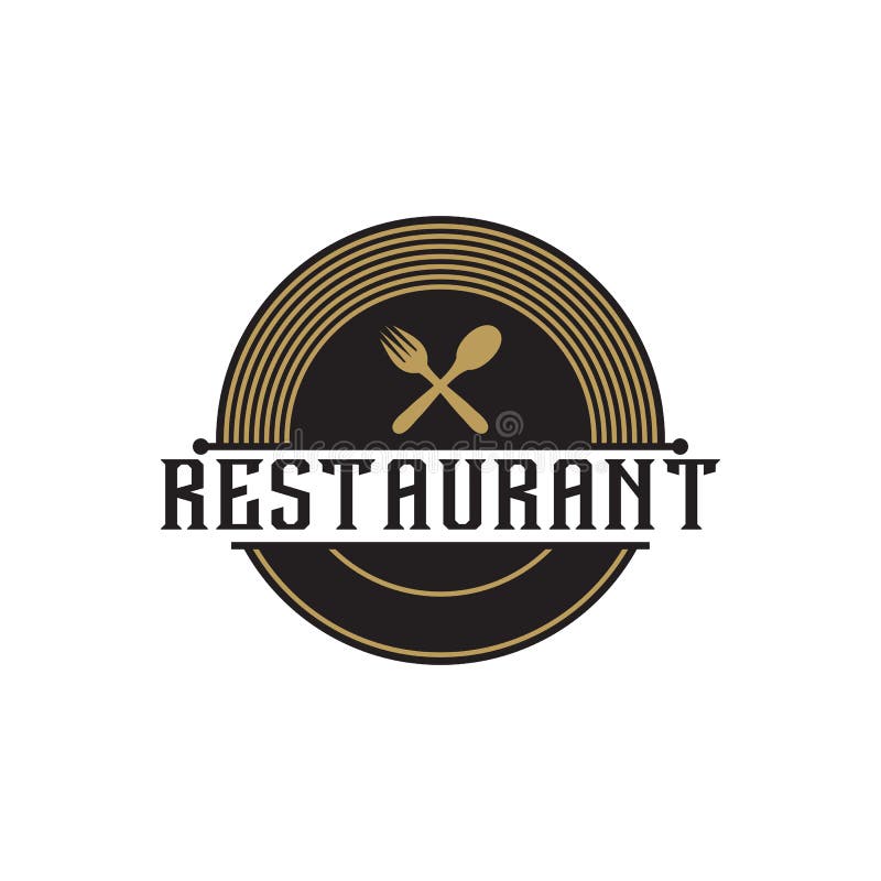 Restaurant Logo Design Concept Vector Template Stock Vector ...