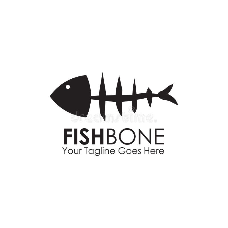 Restaurant Logo Design with Using Fish Bone Graphic Icon Template Stock ...