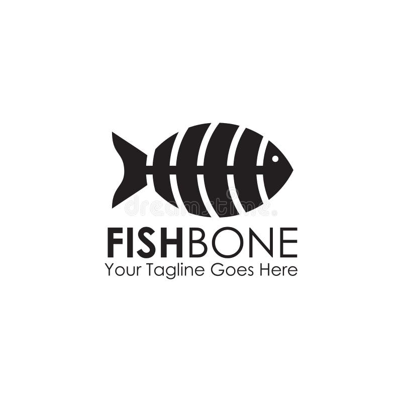 Restaurant Logo Design with Using Fish Bone Graphic Icon Template Stock ...