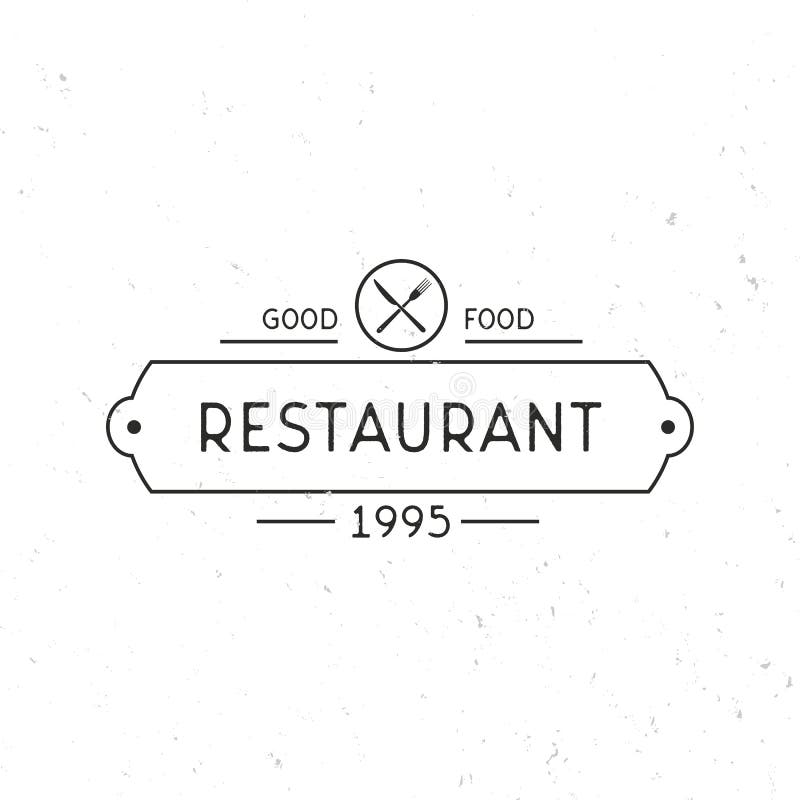 Restaurant Logo Template. Minimal Vintage Design. Restaurant Menu ...