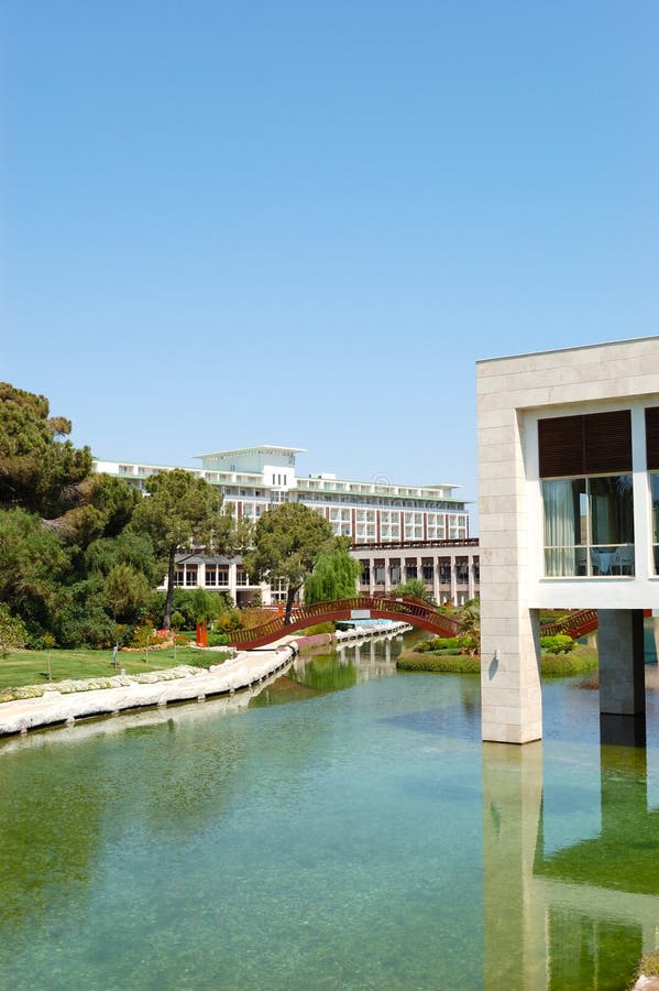 Restaurant and Main Building of Luxury Hotel Stock Photo - Image of ...