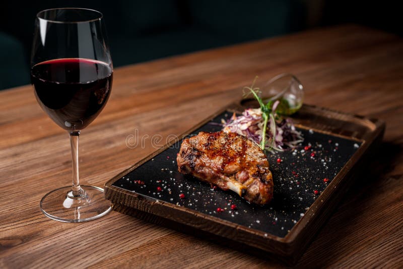 The Restaurant is the Main Meat Dish Stock Photo - Image of nutrition ...