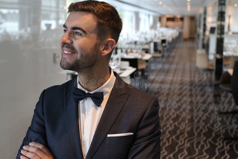 Restaurant Manager with Luxurious Look Stock Photo - Image of ...