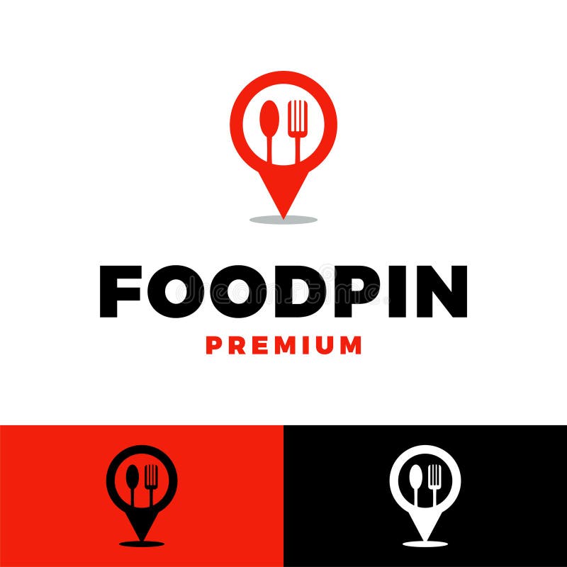 Restaurant Map Pin Icon Vector Logo Template Illustration Design Stock Illustration ...