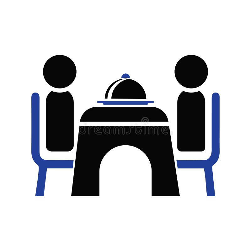 Restaurant meeting icon stock vector. Illustration of flat - 262618973