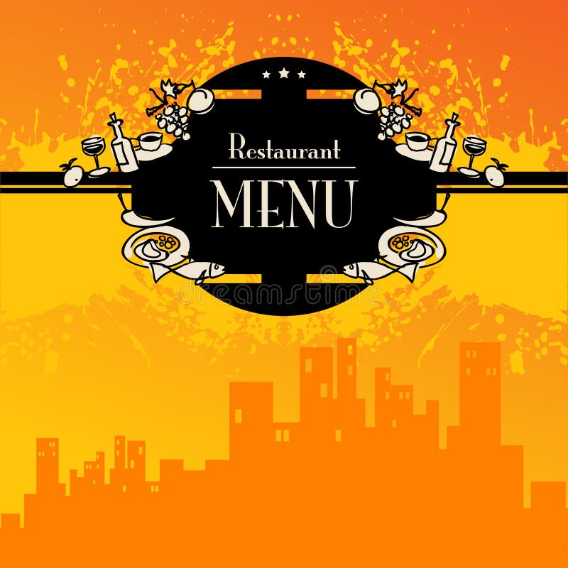 Restaurant Menu Design - Template Brochure Stock Vector - Illustration ...