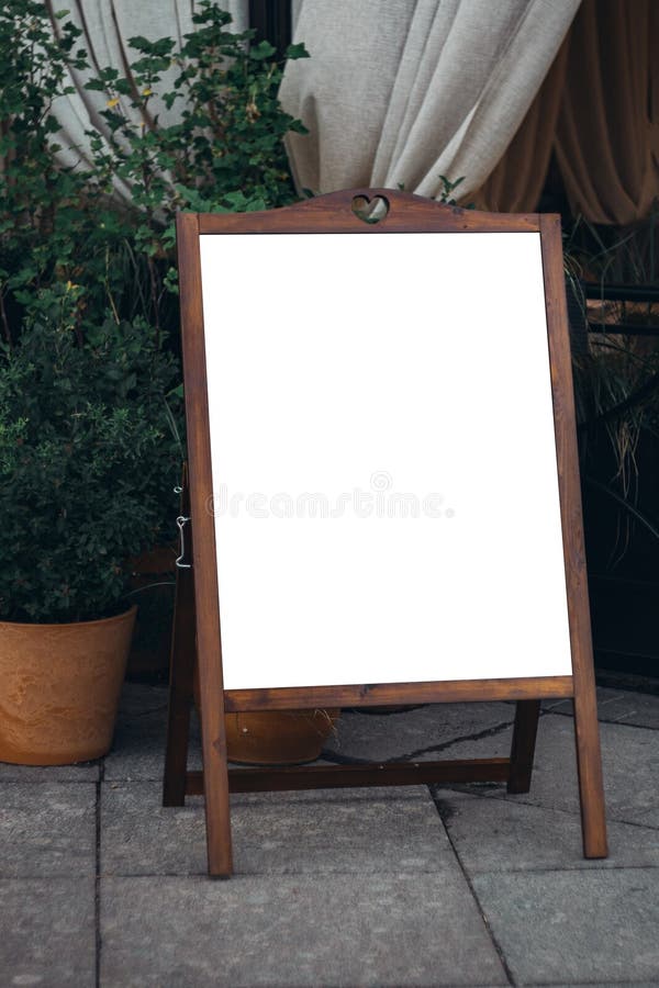 Restaurant Menu Billboard Copyspace Empty White Isolation Stock Image ...