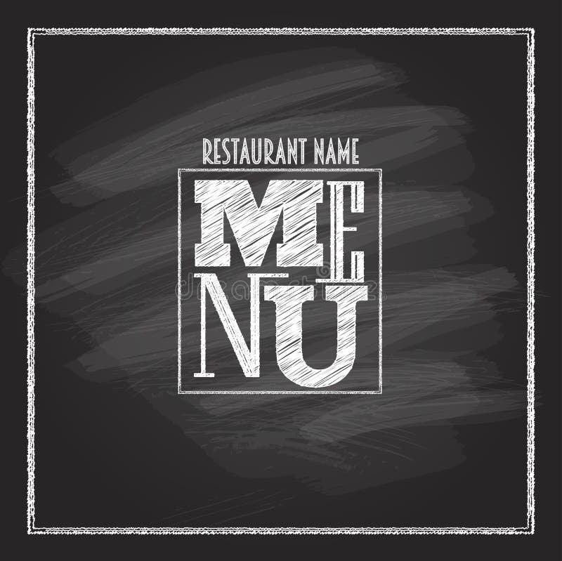Restaurant menu card cover stock vector. Illustration of lettering ...