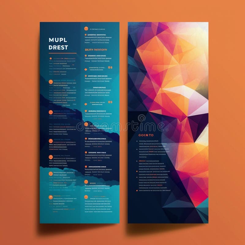 Restaurant Menu Card Design Template. Generative Ai Stock Illustration ...