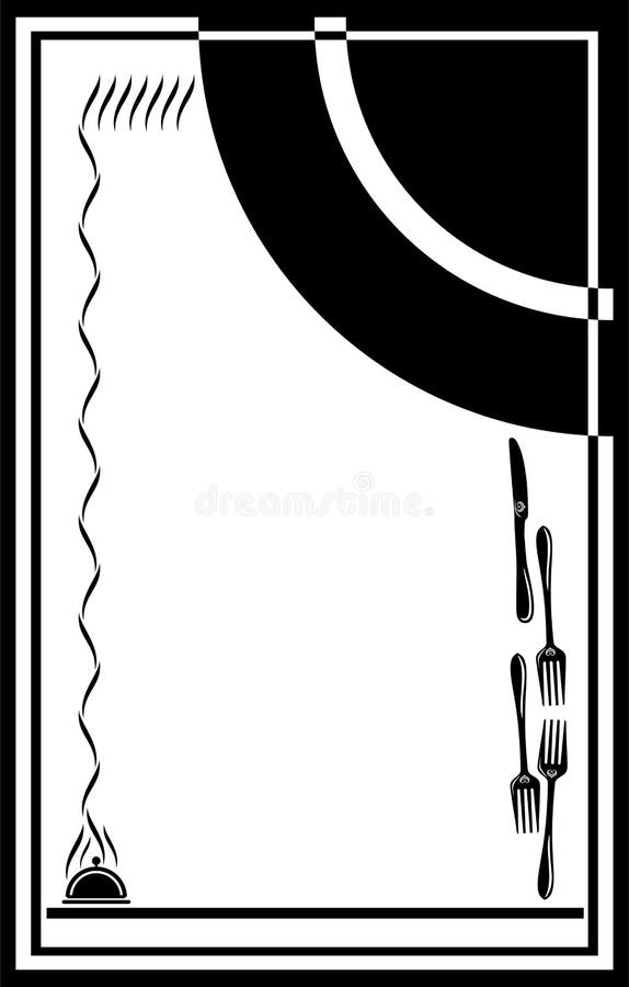 Restaurant Menu Card Frame Template Stock Vector - Illustration of ...