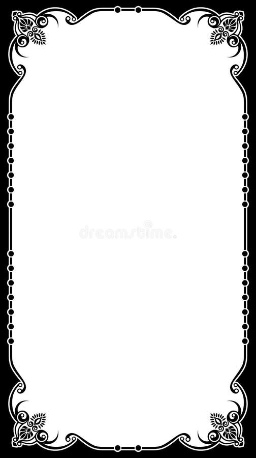 Restaurant Menu Card Frame Template Stock Vector - Illustration of ...