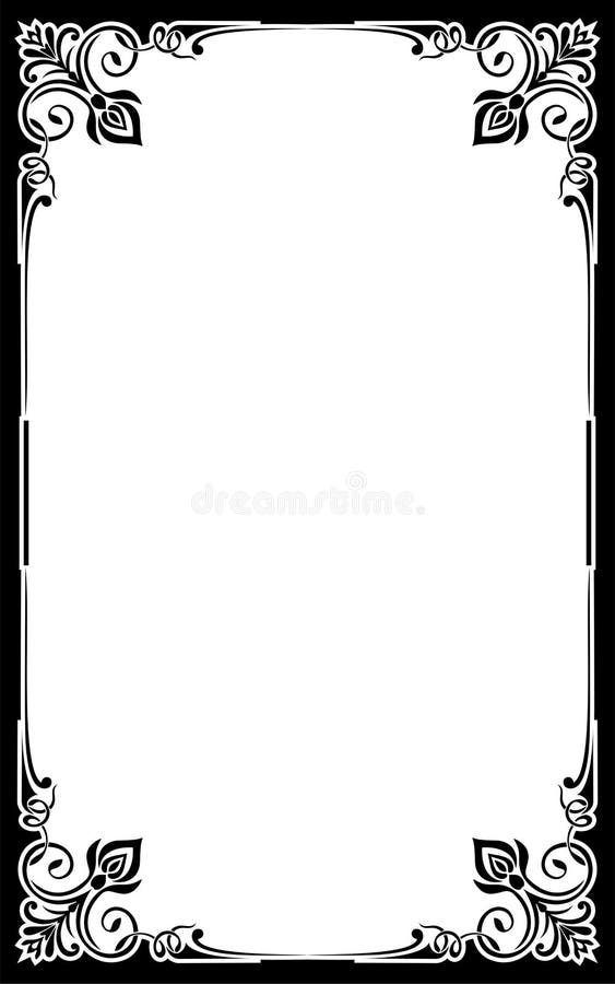 Restaurant Menu Card Frame Template Stock Vector - Illustration of ...