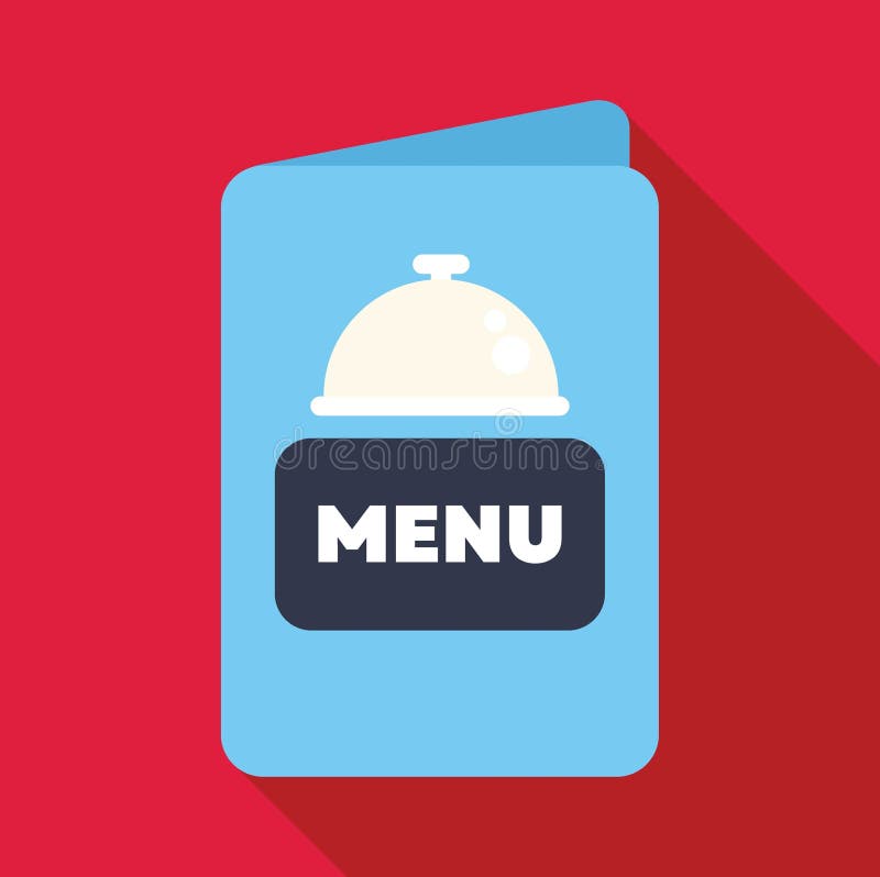 Restaurant Menu Card with Serving Dish Icon Representing Food Service ...