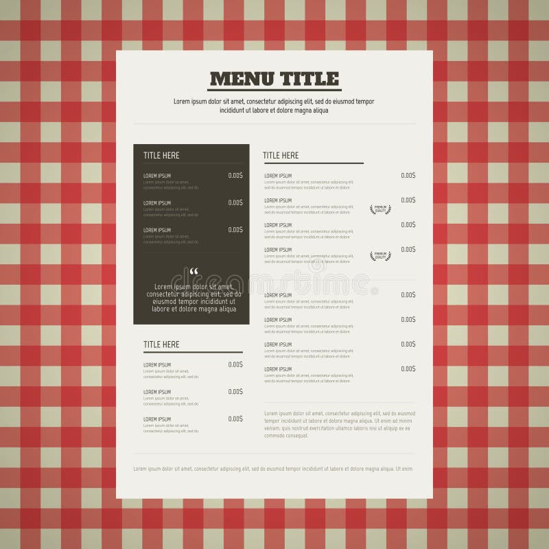 Restaurant Menu Icons Set. Vector Illustration Decorative Design Stock ...