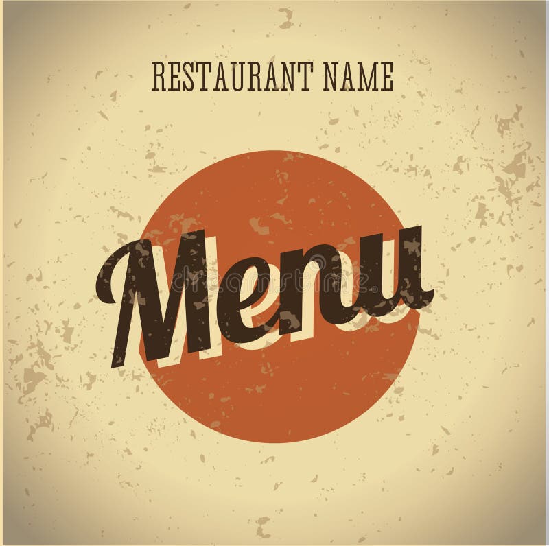 Restaurant Menu Card Vintage Template Stock Vector - Illustration of ...