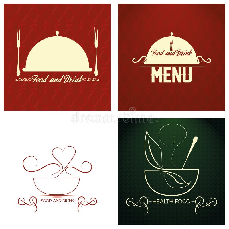 Restaurant Menu Cards Design Template Editable Stock Illustration ...